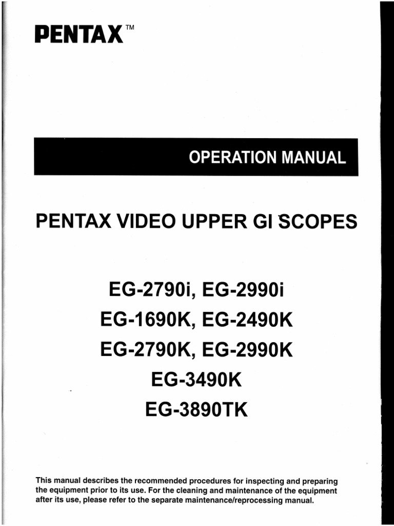 Pentax - Video Upper GI Scopes | PDF