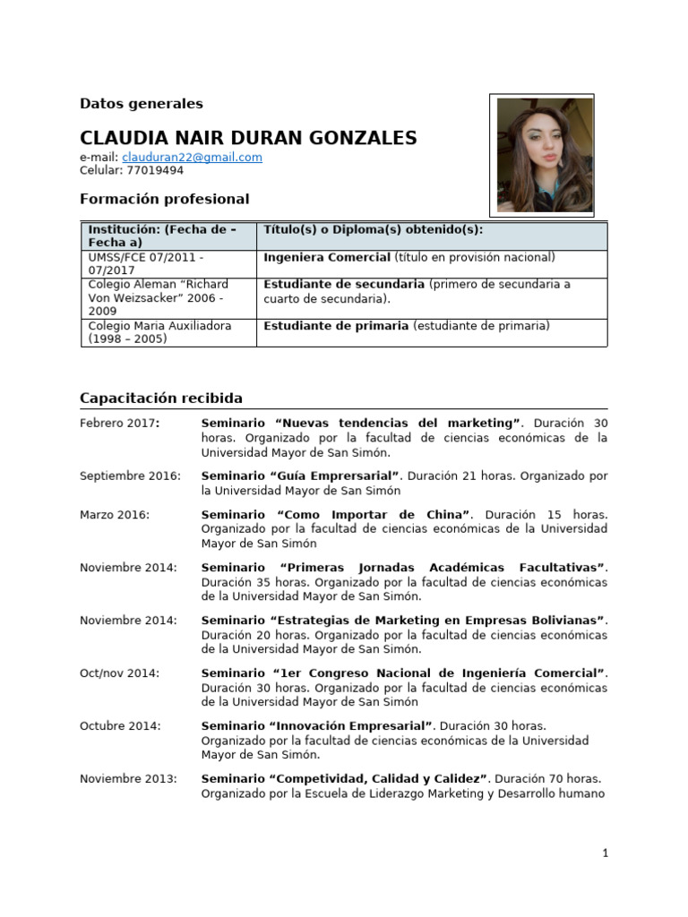 00 CV_Claudia | PDF