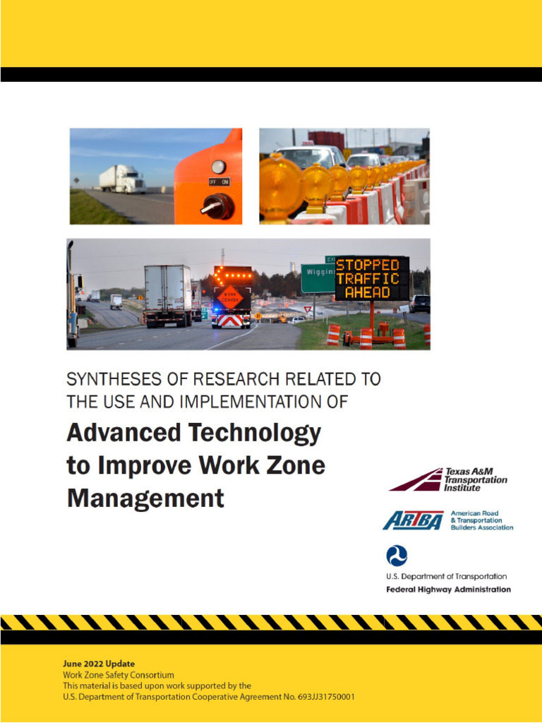 Advanced Technology To Improve Workzone Management | PDF | Traffic | Controlled Access Highway