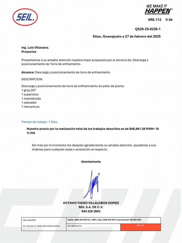 Ejemplo Cotizacion | PDF