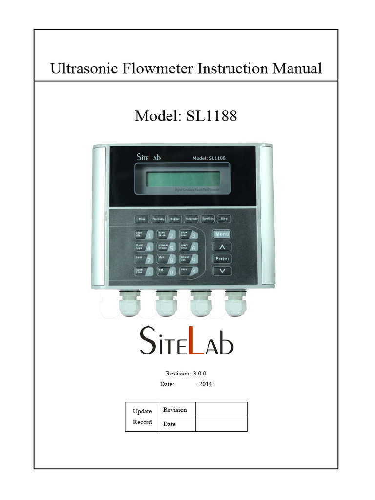 SL 1188 | PDF | Flow Measurement | Calibration