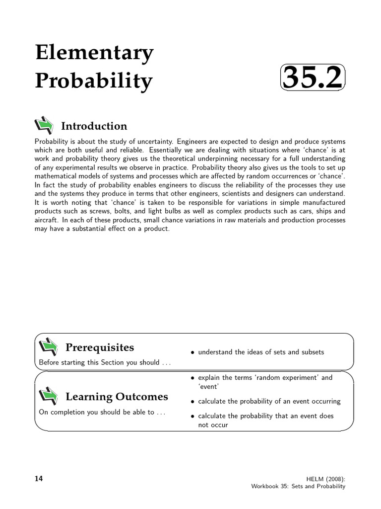 35 2 Elementary Probability | PDF | Probability | Probability Theory
