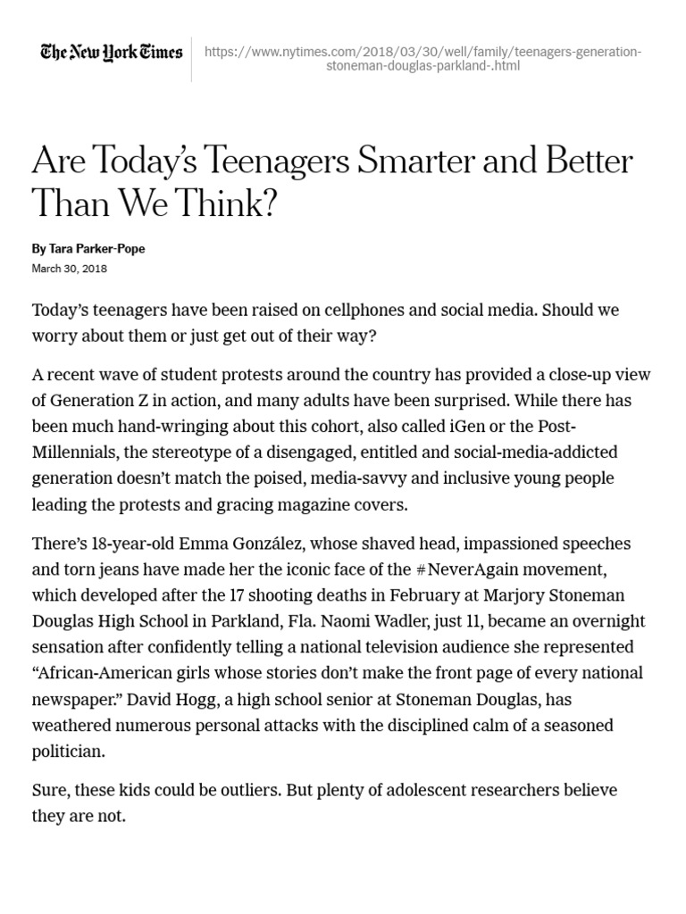 Teens: Beyond the Smartphone Stereotype | PDF | Adolescence | Human ...
