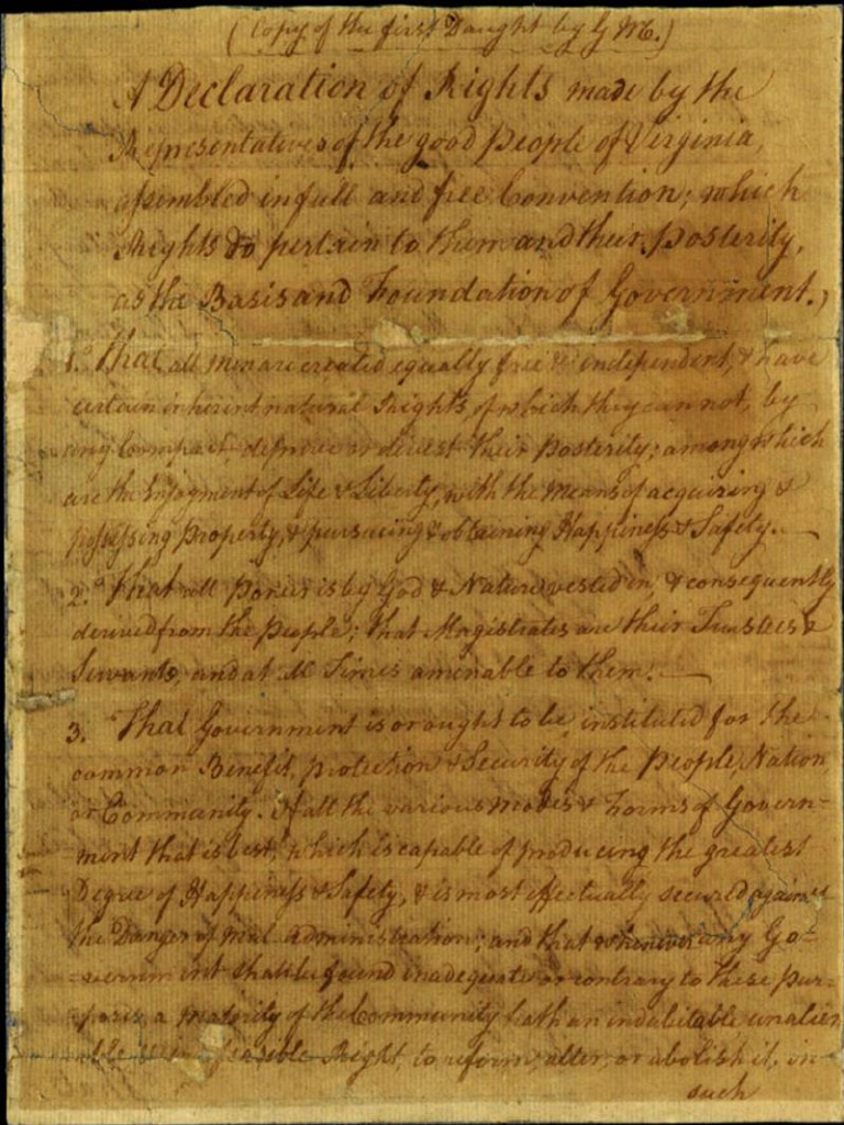 03 - Virginia Declaration of Rights (Original) | PDF