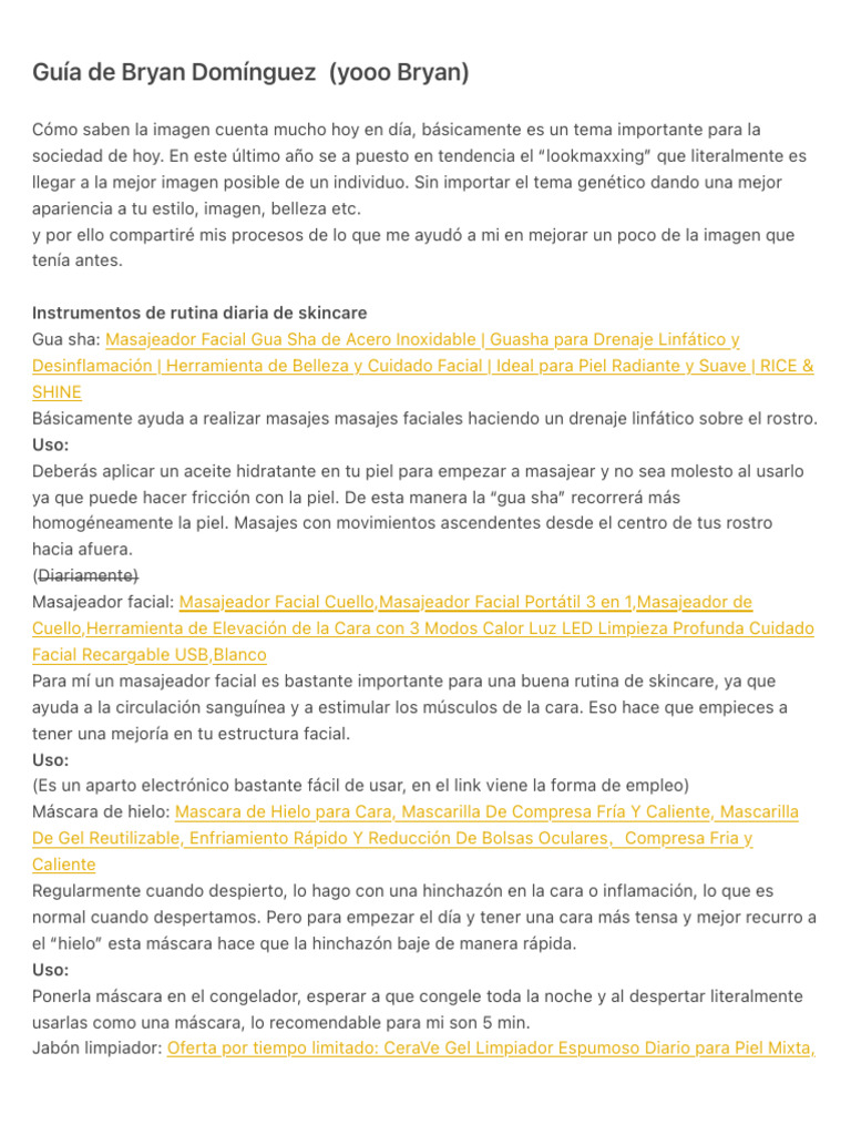 Guía de Bryan Domínguez (Yooo Bryan) | PDF | Masaje | Alimentos