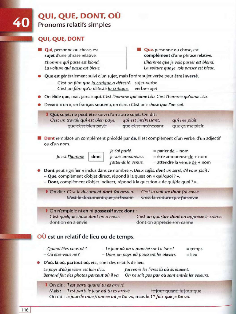 Les Pronoms Relatifs-1 | PDF