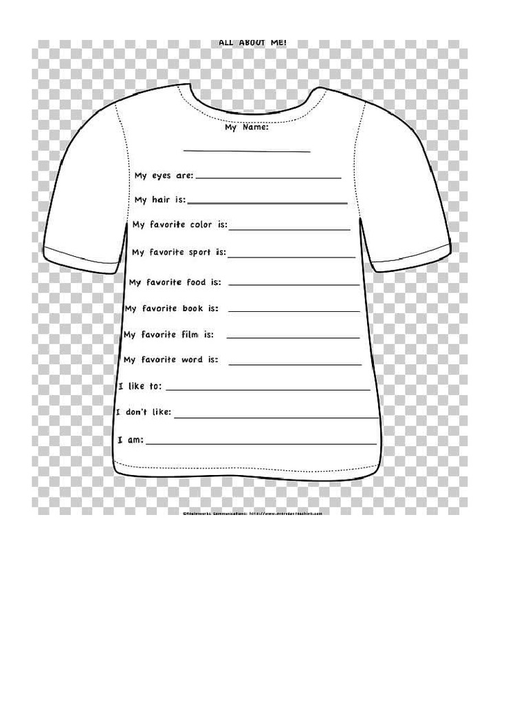 All About Me T-Shirts | PDF