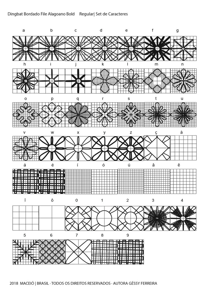 Dingbat Bordado File Alagoano Bold | PDF