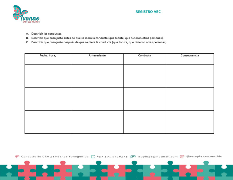 Registro ABC de Conductas | PDF
