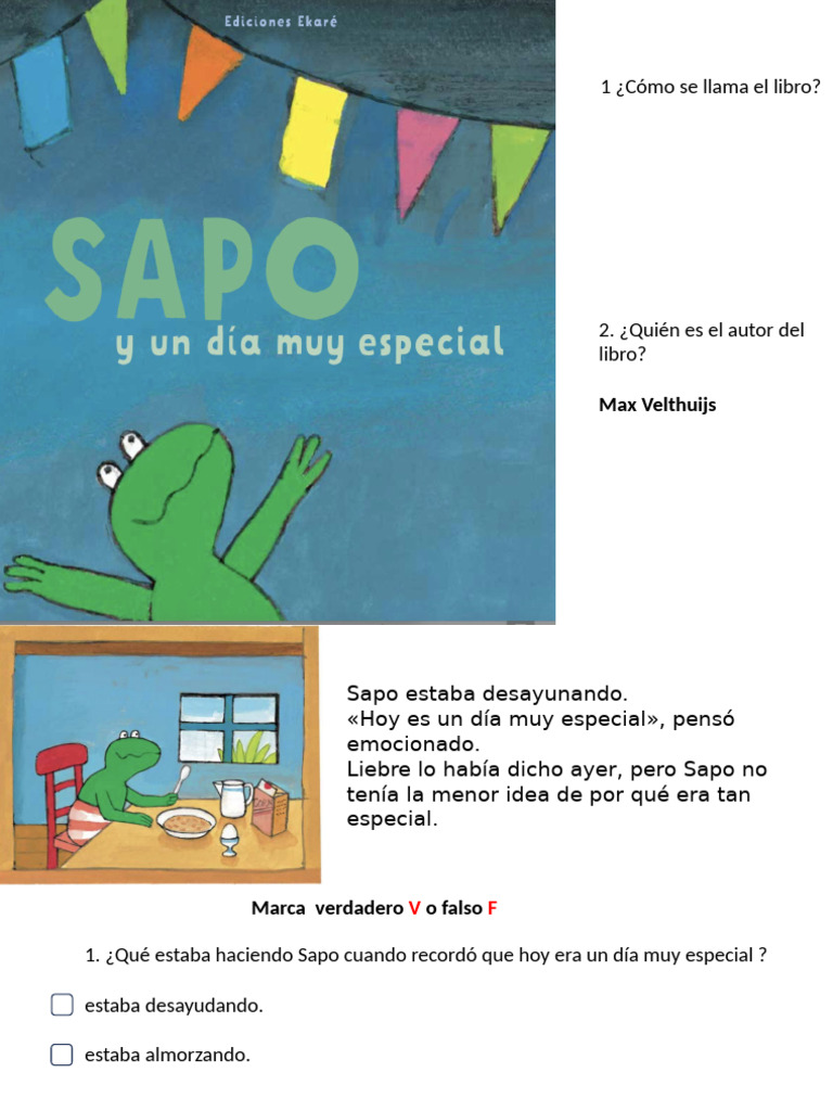 Lectura Sapo | PDF | Cumpleaños