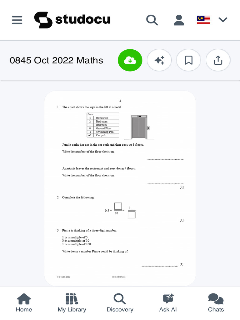 0845 Oct 2022 Maths - This Document Has 20 Pages. Any Blank Pages Are ...