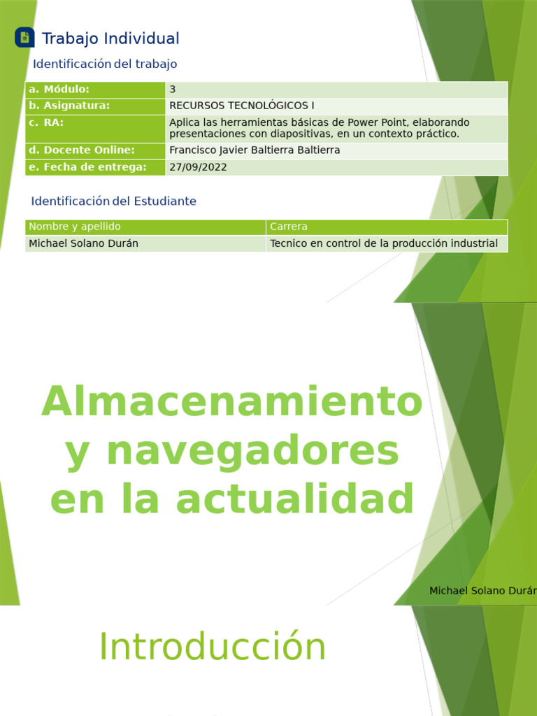 Michael Solano TI M3 Recursos Tecnológicos | PDF | Ciencias de la ...