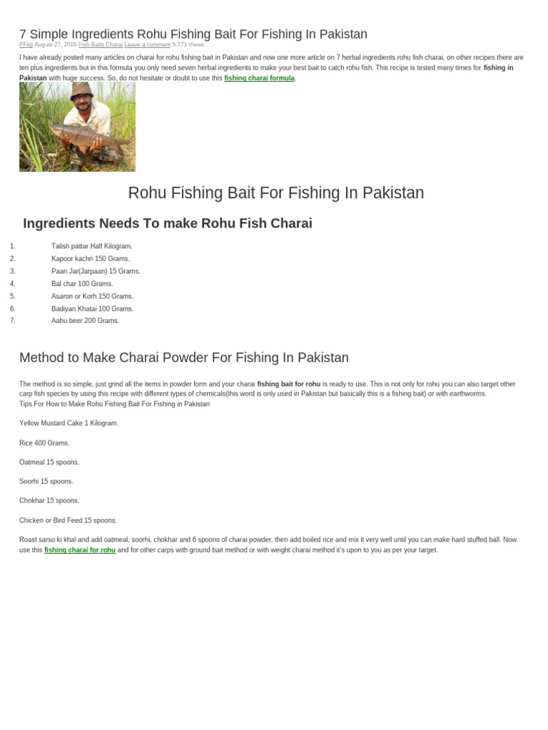 Charai For Fishing 01 | PDF