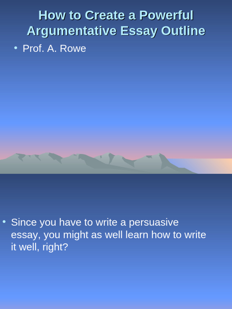 How To Create A Powerful Persuasive Essay | PDF | Essays | Diet (Nutrition)