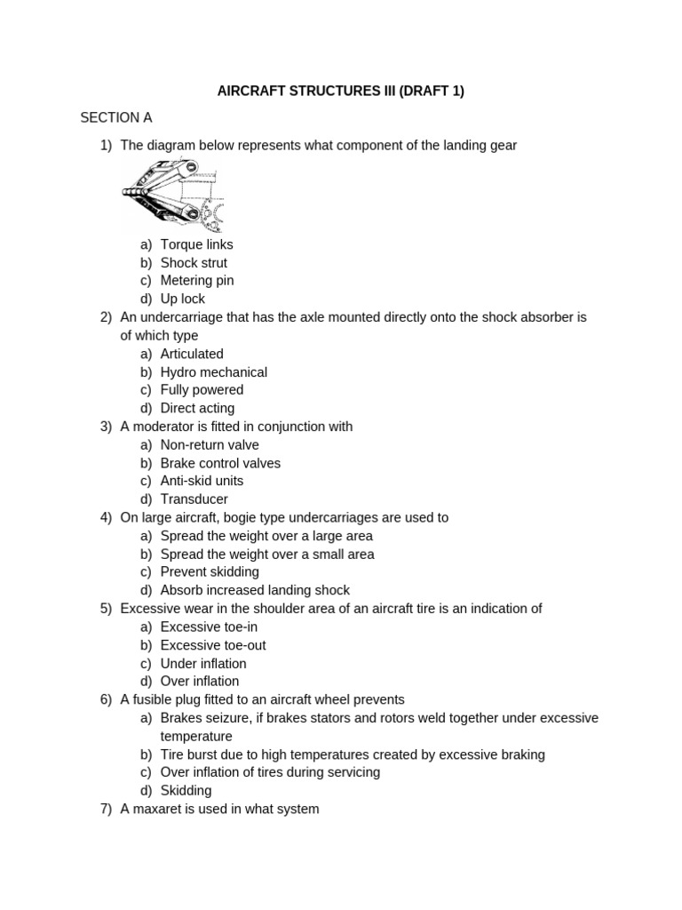 Aircraft Structures Iii-D1 | PDF | Landing Gear | Flight Control Surfaces