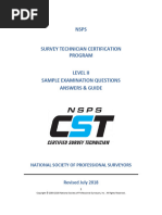 CST Level I Exam Sample Questions | PDF | Surveying