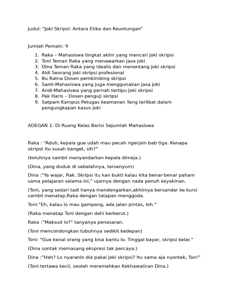 Naskah Joki Skripsi V2 | PDF