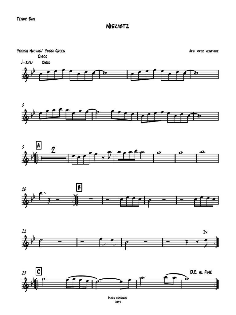 Hiskabtz - Tenor Sax | PDF
