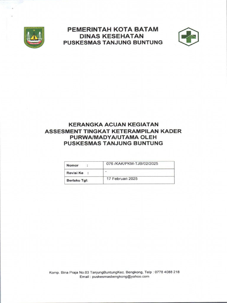 Kak Assesmant Kader | PDF