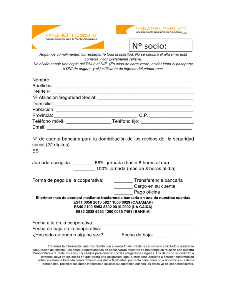 Ficha Socios | PDF