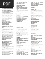 No Turning Back Lyrics by Gaise Baba | PDF