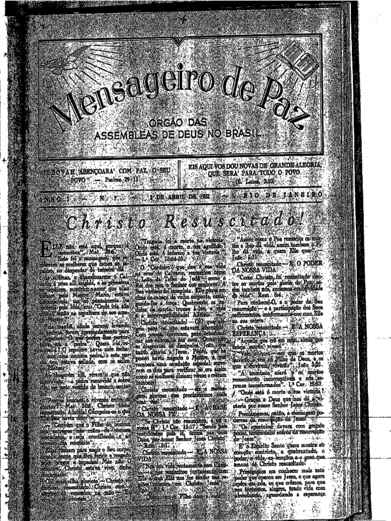Mensageiro Da Paz - 007 - 1931 - 004 - 001 | PDF