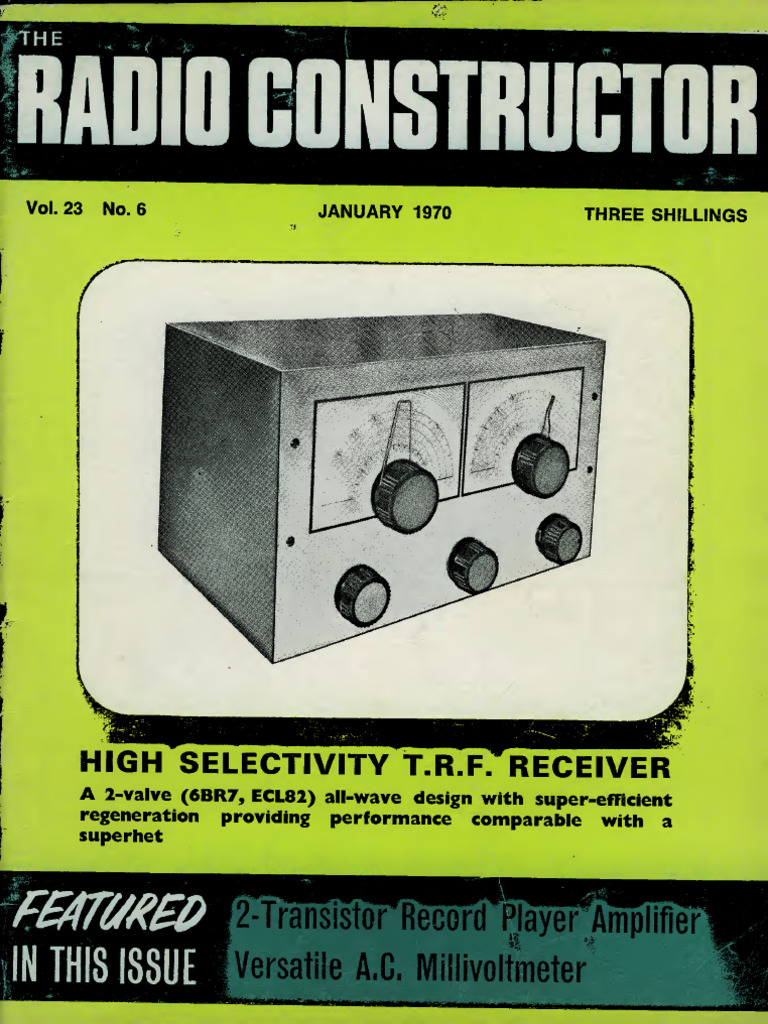 Radio Constructor 1970-01 | PDF | Amplifier | Electrical Connector
