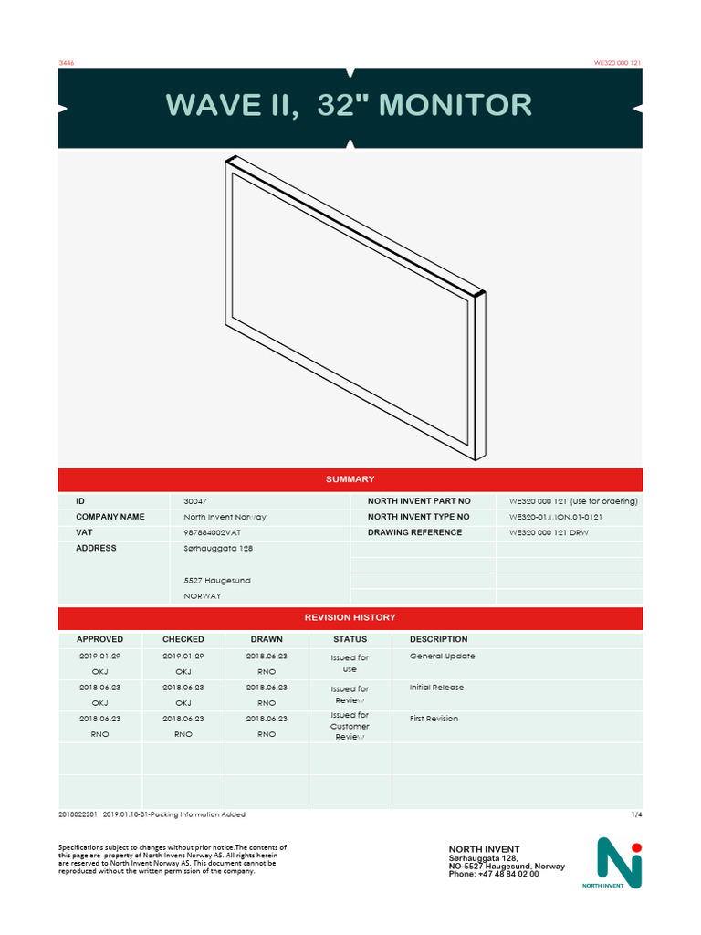 Wave II 32" Monitor Specifications | PDF | Computer Monitor ...