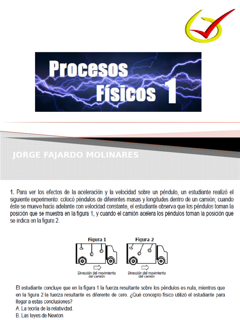 Procesos Fisicos1 - Mecanica 1 (Sin Resp) | PDF