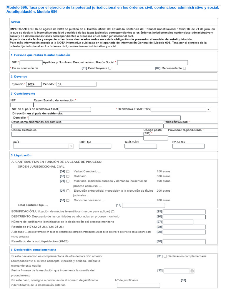 Modelo 696 | PDF | Gobierno | Justicia