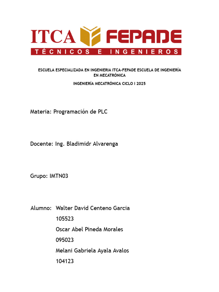 Pratica PLC 2 | PDF | Tecnología de vehículos | Ingenieria Eléctrica
