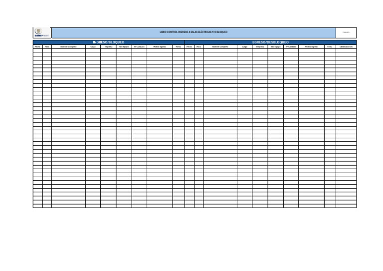 Formato Libro de Bloqueo | PDF