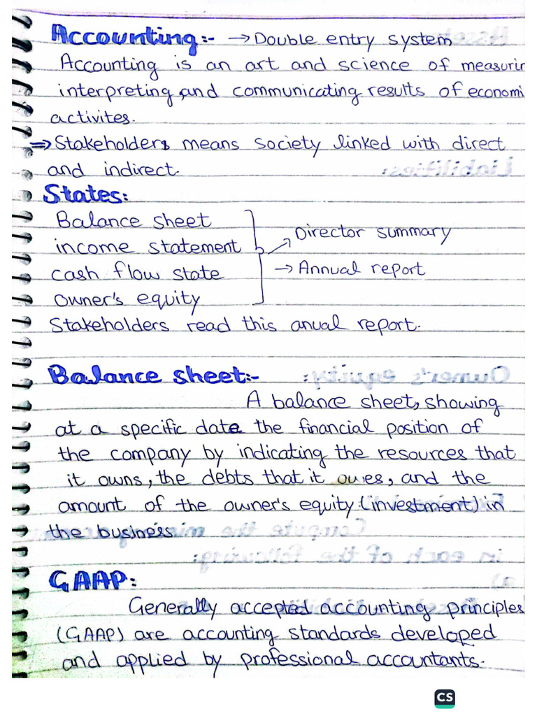 Accounting Notes | PDF