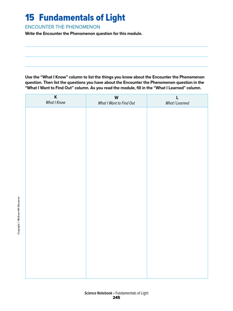 Science Notebook - Illumination | PDF | Light | Lighting