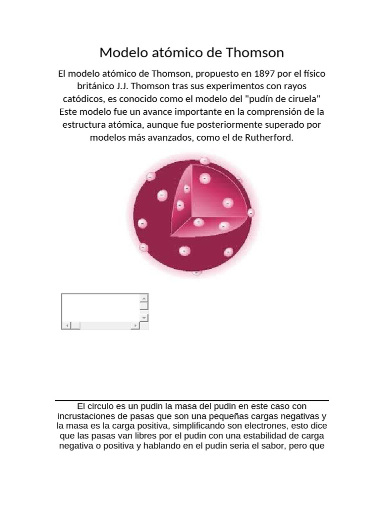 Modelo atómico de Thomson | PDF