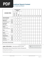 Toastmasters Speech Contest Rulebook 2025 | PDF | Ballot | Camera