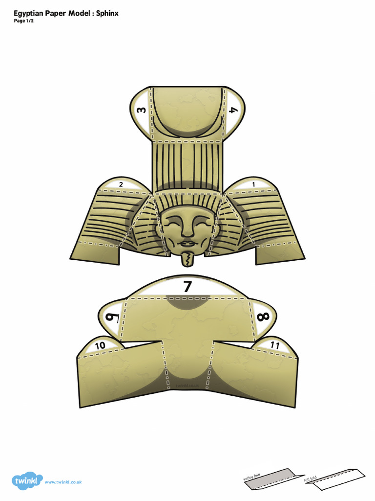 T-T-15557-Egyptian-Sphinx-Paper-Model_ver_2_removed | PDF