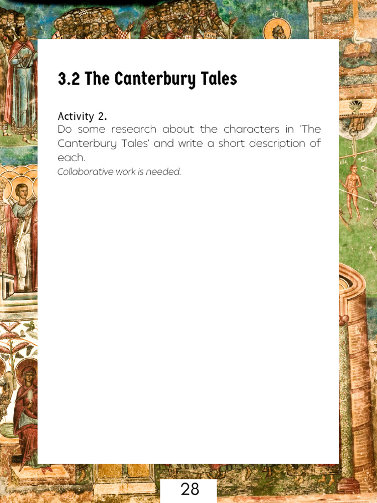 Character Descriptions in Canterbury Tales | PDF