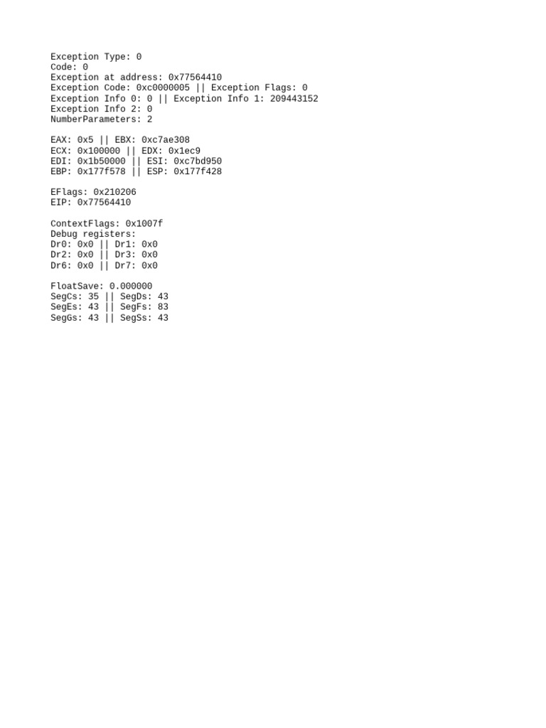 Exception Info | PDF