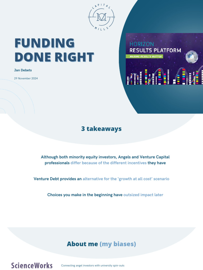 Funding Done Right DEBETS | PDF | Venture Capital | Corporate Finance