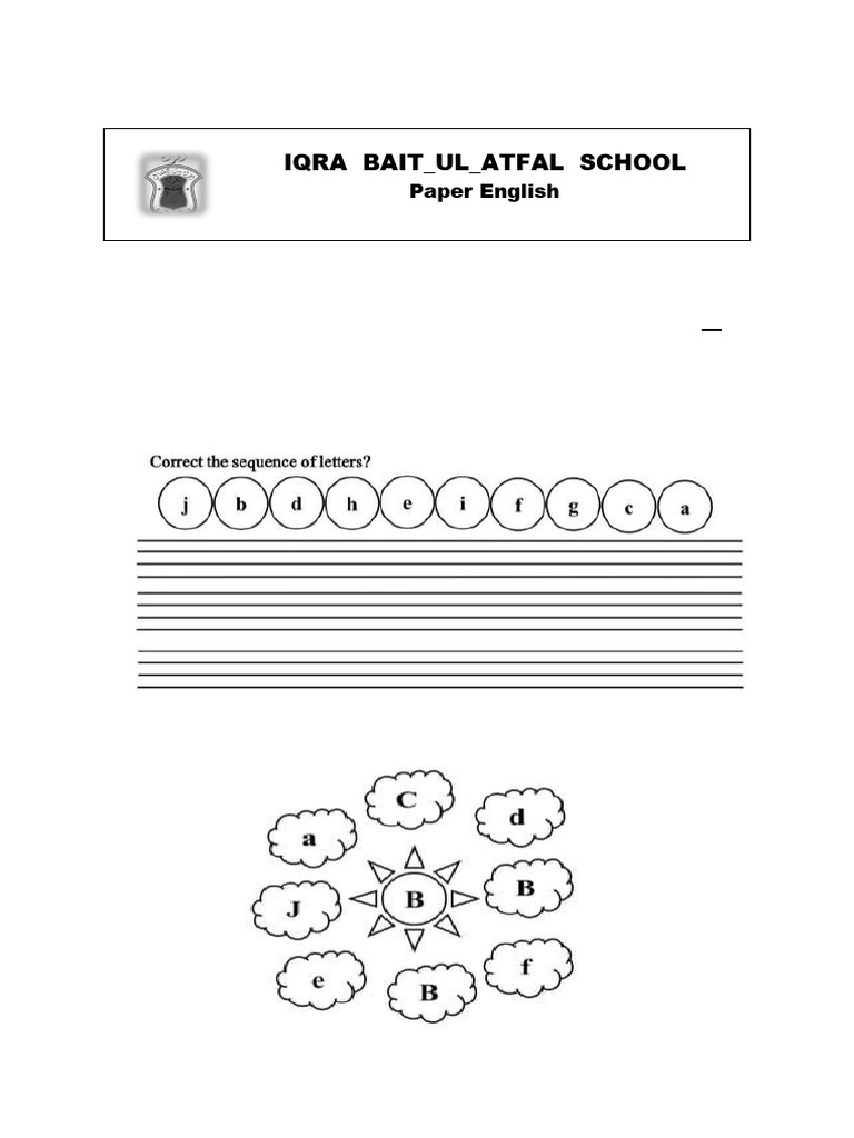 Prep Class English Exam Paper | PDF