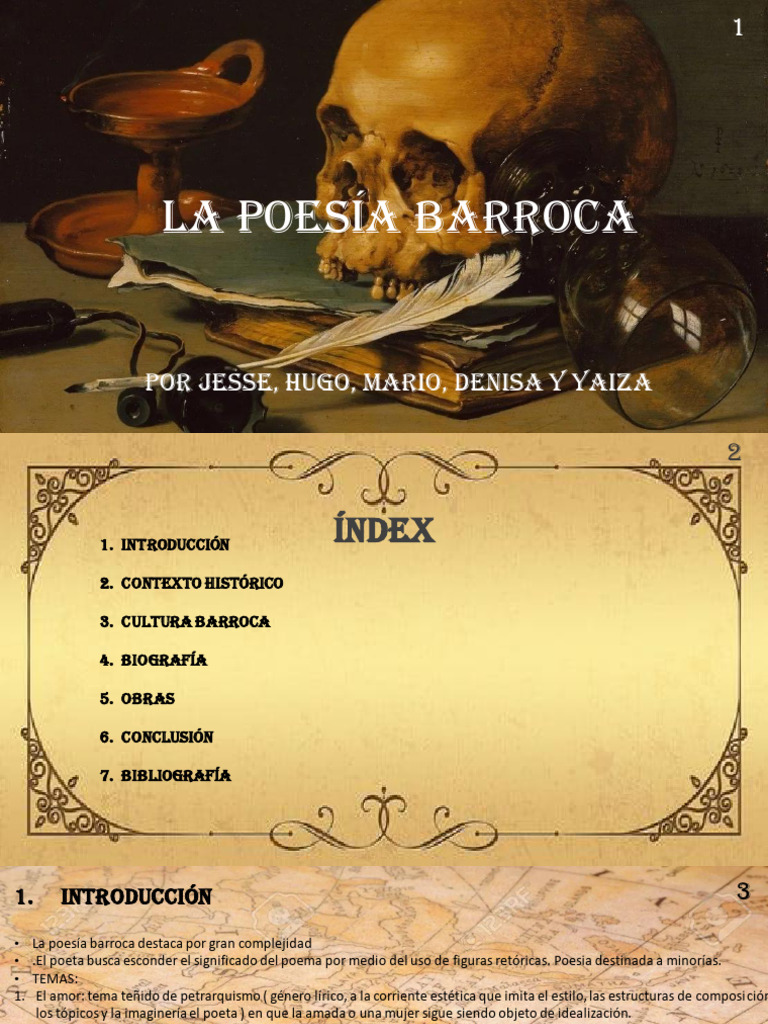 trabajo poesía barroca (1) | PDF | Barroco | Poesía