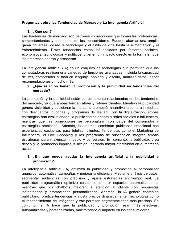 Preguntas MP - II | PDF | Publicidad | Inteligencia artificial