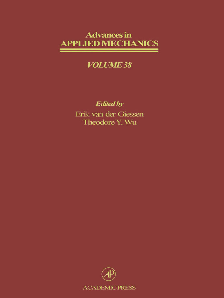 Erik van der Giessen and Theodore Y. Wu (Eds.) Solid Mechanics T38 ...