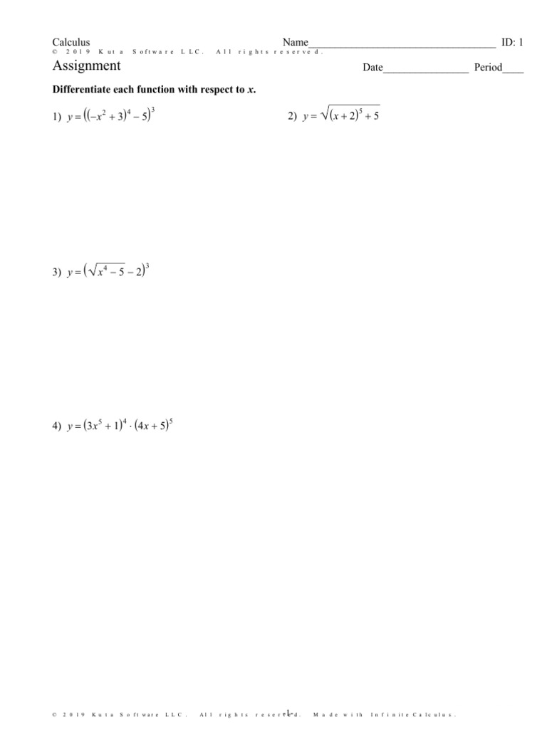 AP Calc - Sec 2-6 Review Worksheet #1 | PDF