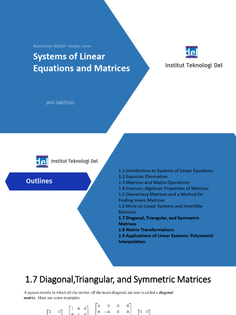 1.7 1.8 1.9 Matrix Transformations and Polynomial Interpolation | PDF | Matrix (Mathematics ...
