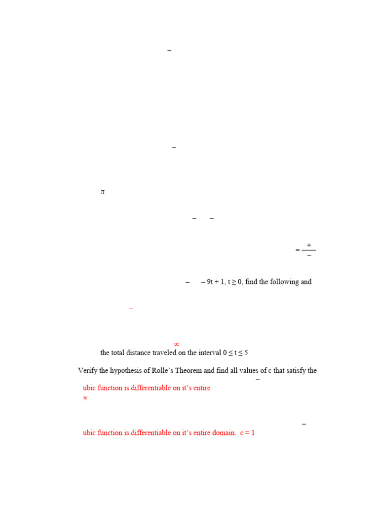 AP Calculus AB Unit 4 Review Worksheet | PDF