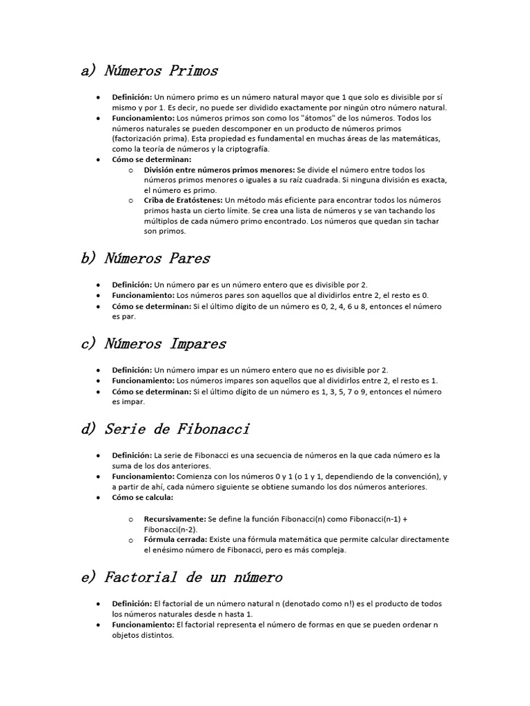 Funcionamiento y Definición de | PDF | Número primo | Números