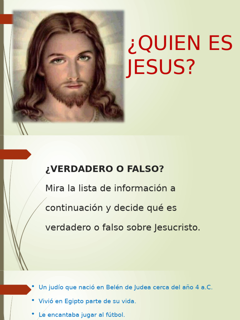Verdades sobre Jesucristo: ¿Quién es Él? | PDF | Jesús | Cristo (título)