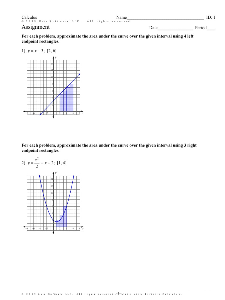 Calc - Sec 5-4 - Finite Riemann Sums Worksheet | PDF | Integral ...